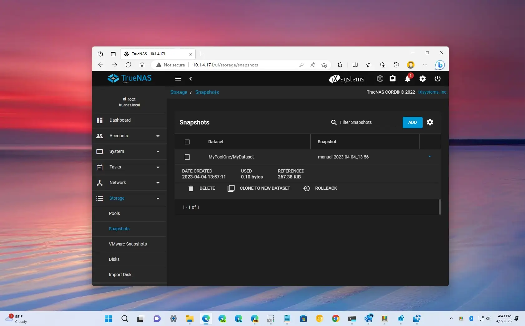 How To Create Clone Rollback Delete Snapshots On Truenas Server Decode